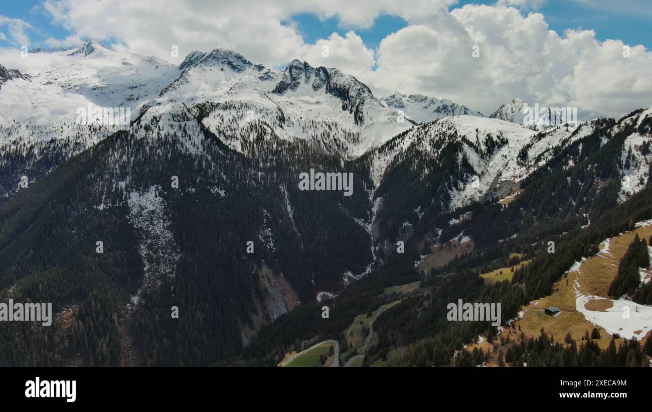 Snow Alp mountain range landscape Stock Photo - Alamy
