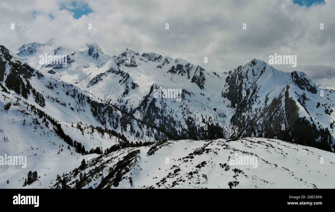 Snow Alp mountain range landscape Stock Photo - Alamy