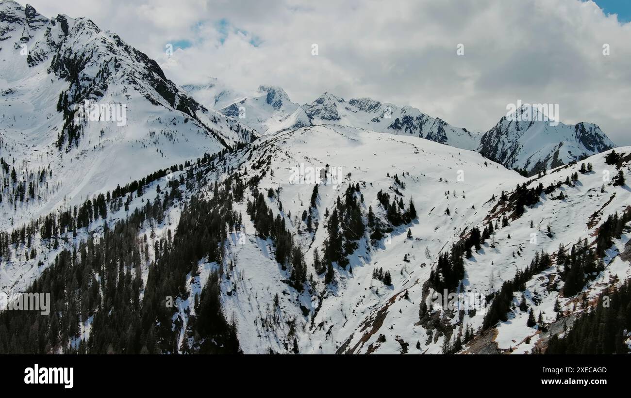 Drone snow mountain peak landscape hi-res stock photography and images ...