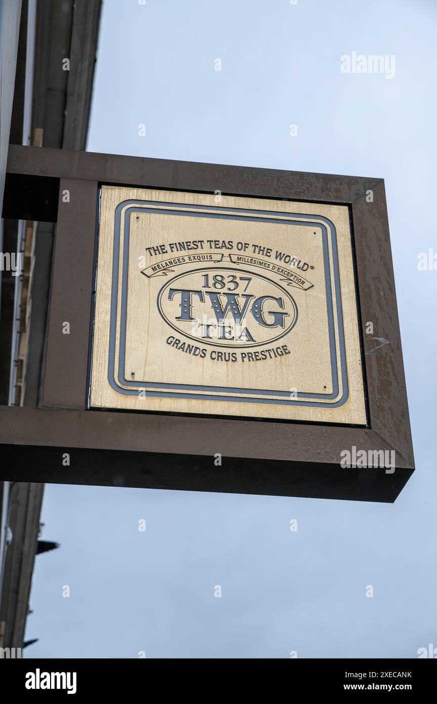 London, UK - March 22, 2024 : TWG Twinings Tea Shop at London Leicester ...