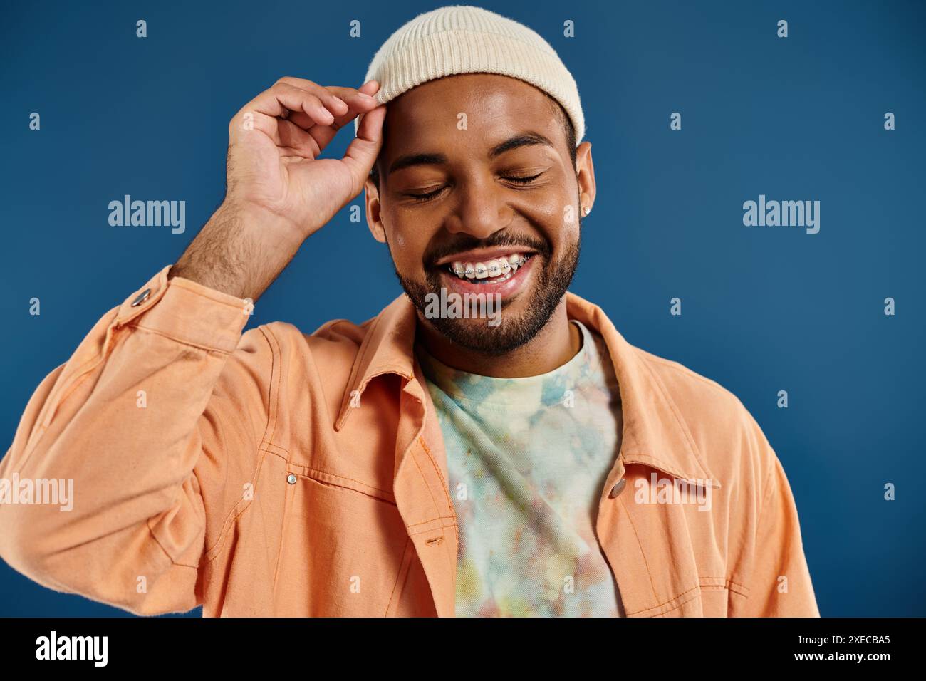 Happy african american male hi-res stock photography and images - Alamy