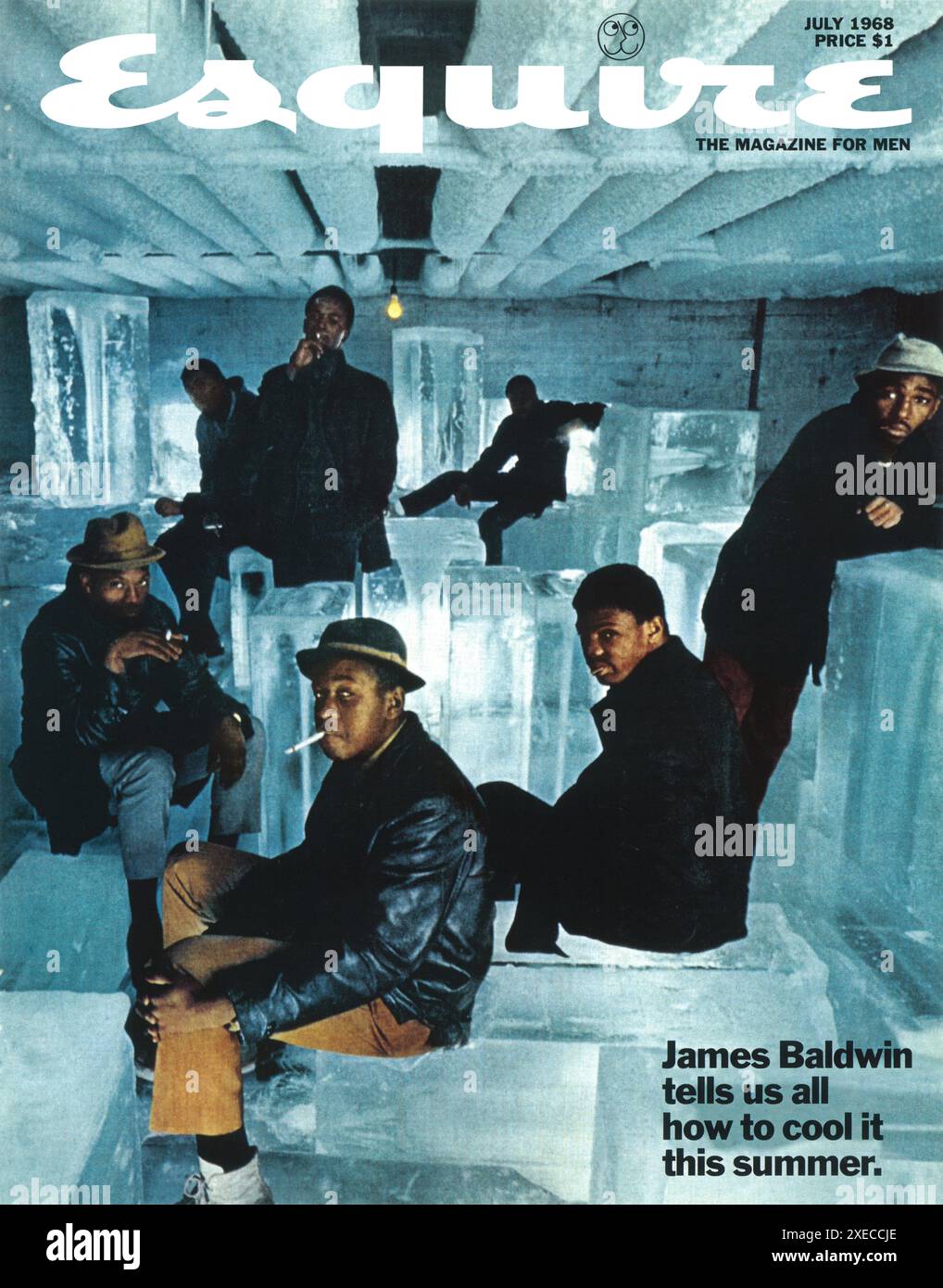 July 1968 Esquire magazine cover- James Baldwin. George Lois Design ...