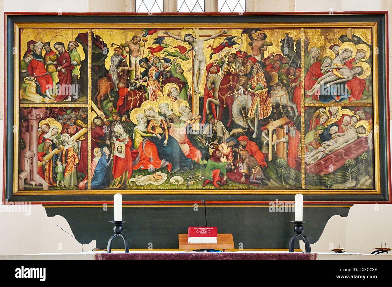 Passion retable from around 1420; St. Lamberti Church, Hildesheim Stock Photo - Alamy