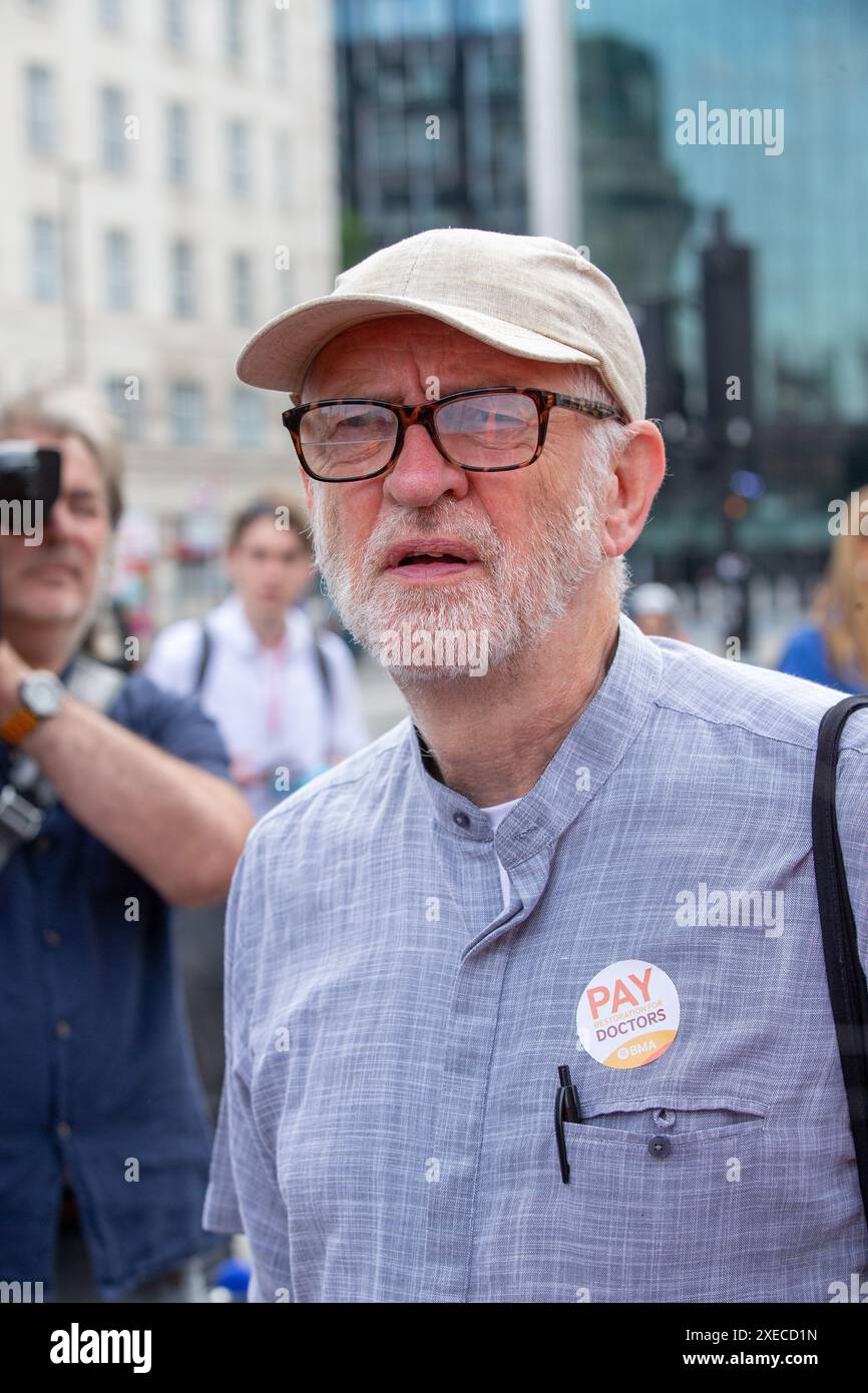 London, UK. 27th June, 2024. BMA junior doctor leaders Dr Robert ...