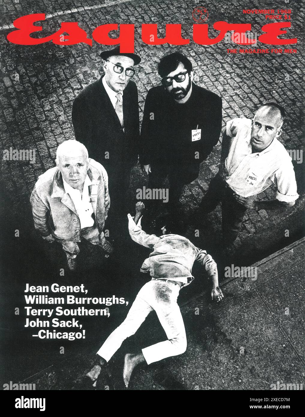 November 1968 Esquire magazine cover- Chicago 68 - Jean Genet, William ...