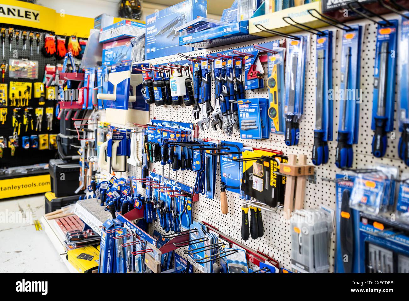 The interior of an independent DIY trade centre shop store in Cornwall ...