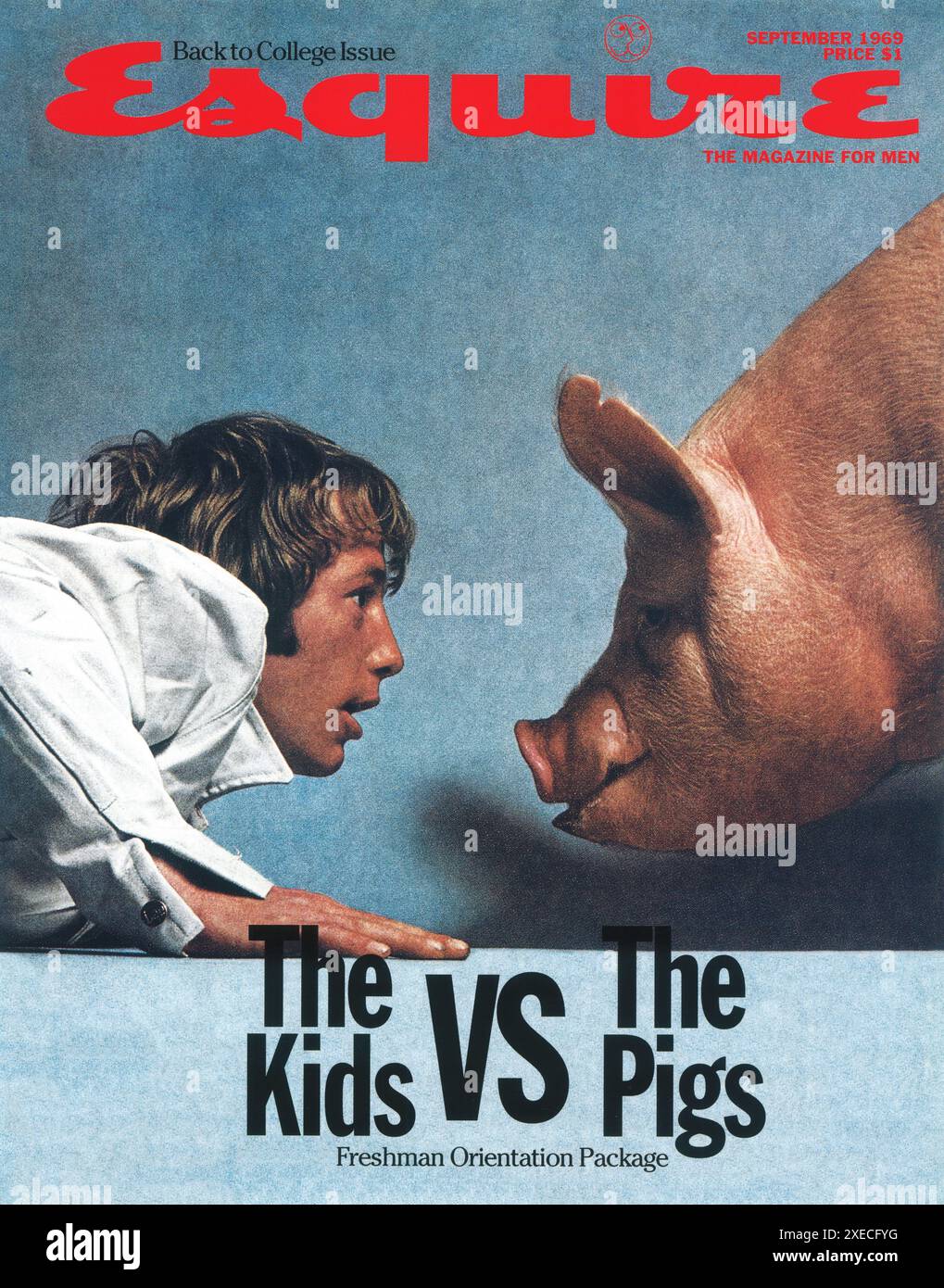 September 1969 Esquire magazine cover-.The Kids VS The Pigs Freshman ...