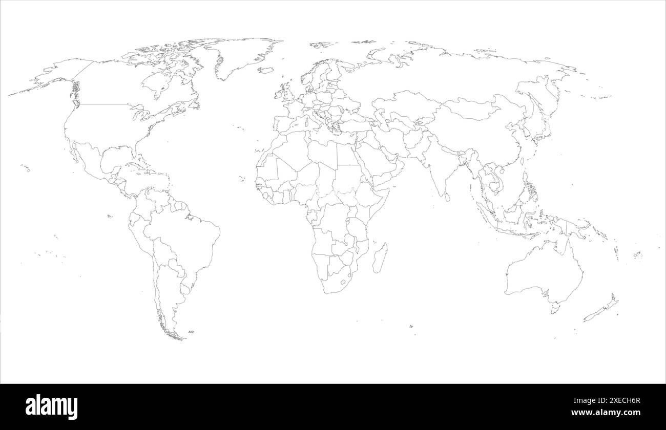 Modern world map. Silhouettes map Stock Vector Image & Art - Alamy