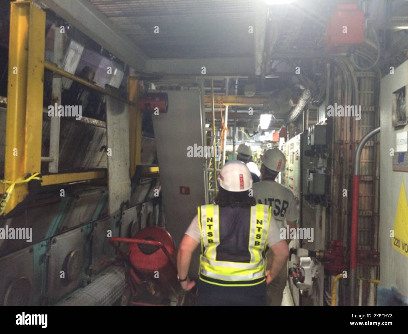 NTSB fire and explosion specialist Nancy McAtee and marine engineer ...