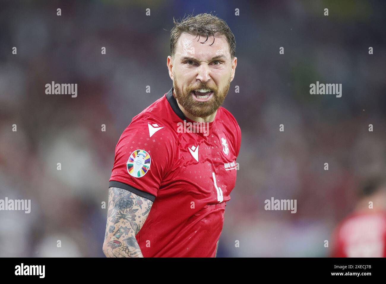Gelsenkirchen, Germany June 26, 2024, Guram Kashia of Georgia during ...