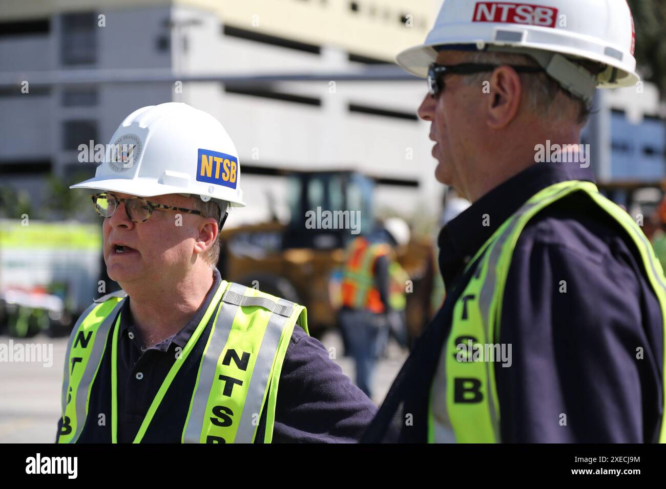 MIAMI (March 16, 2018) — Robert Accetta, (right) the NTSB’s ...
