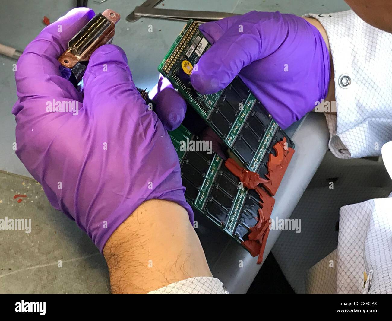 WASHINGTON (March 4, 2019) — Memory boards from the cockpit voice ...