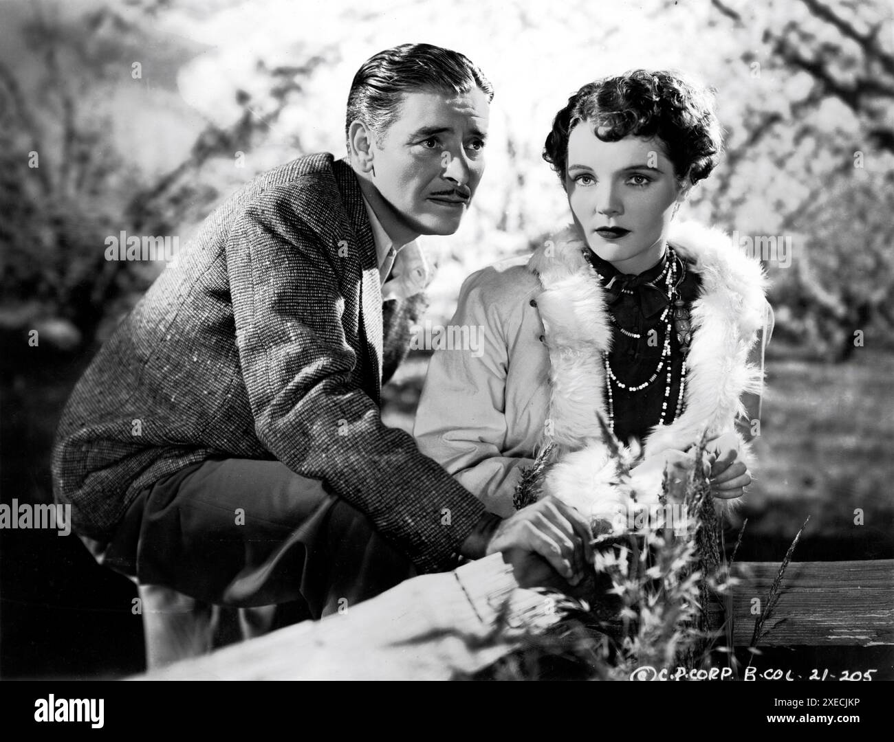RONALD COLMAN as Robert Conway and JANE WYATT as Sondra in LOST HORIZON ...