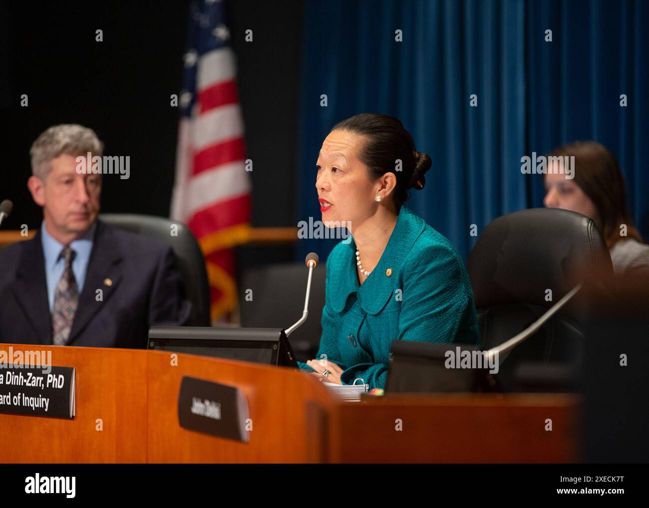 In this photo, Chairman of the Board of Inquiry for hearing, NTSB ...