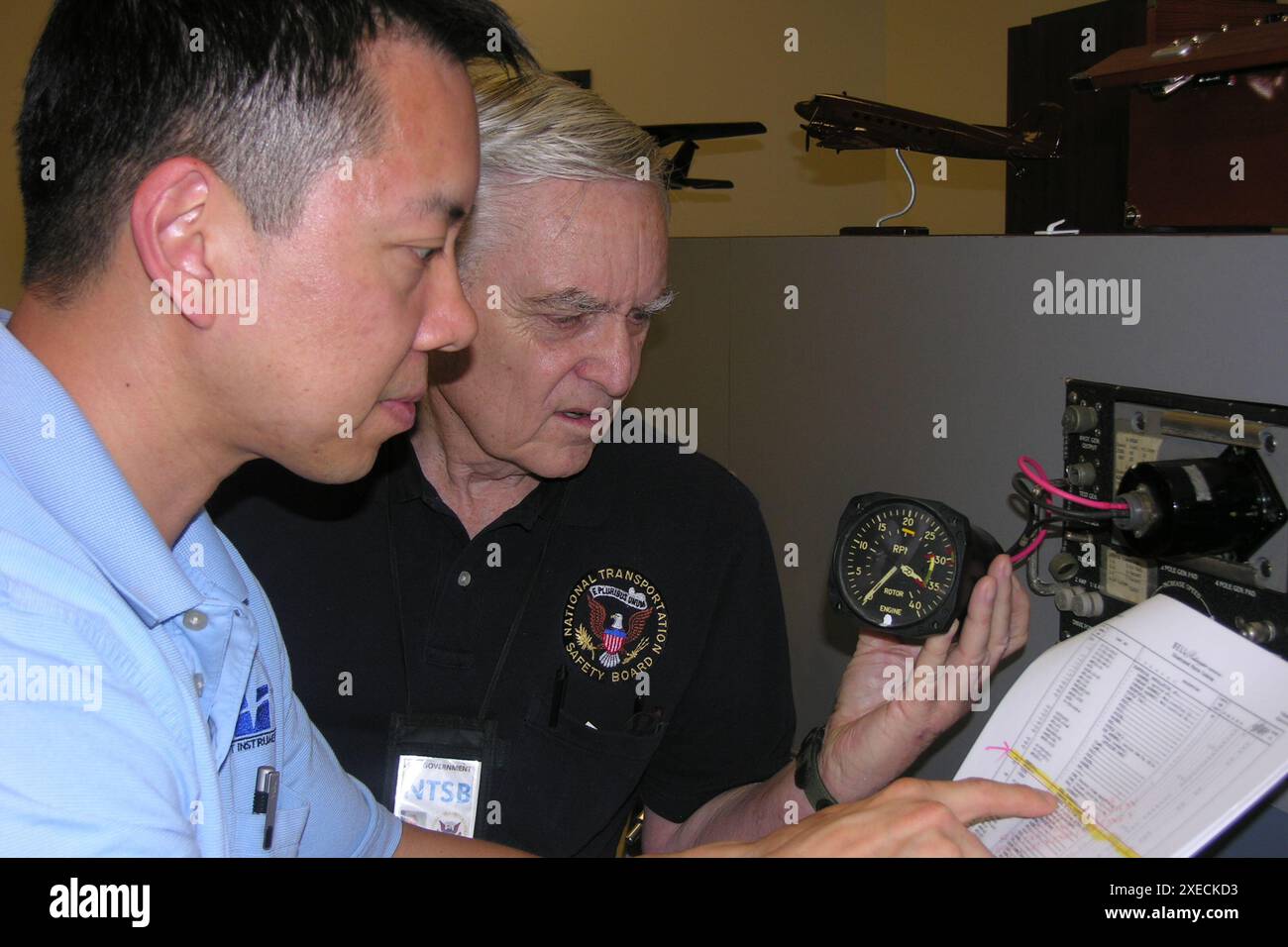 NTSB investigator Tom Latson with Sailo Lam, Vice President at Houston ...