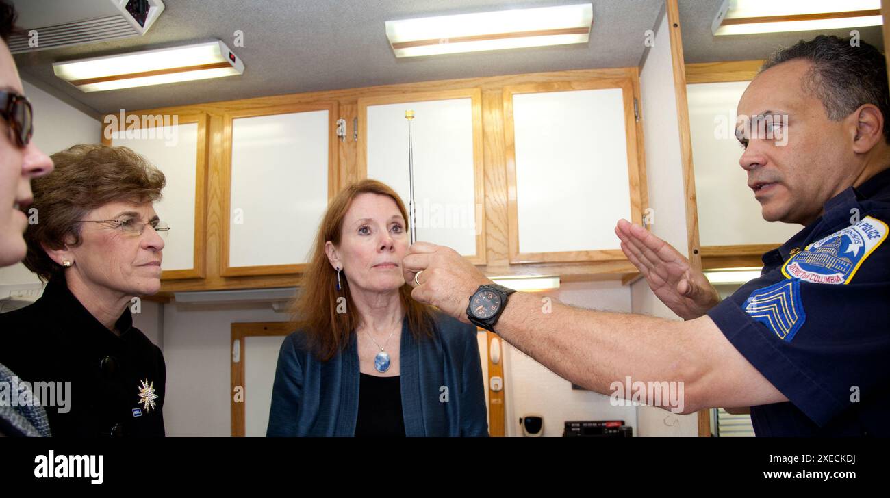 District of Columbia Police Department Sgt. Alex Pope demos one element ...