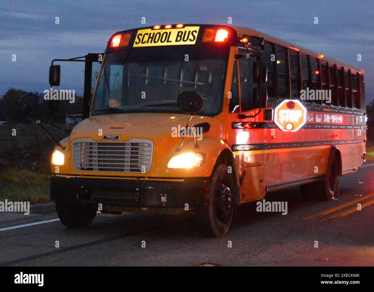 WASHINGTON (April 7, 2020) ¬— Post crash view of school bus involved in ...
