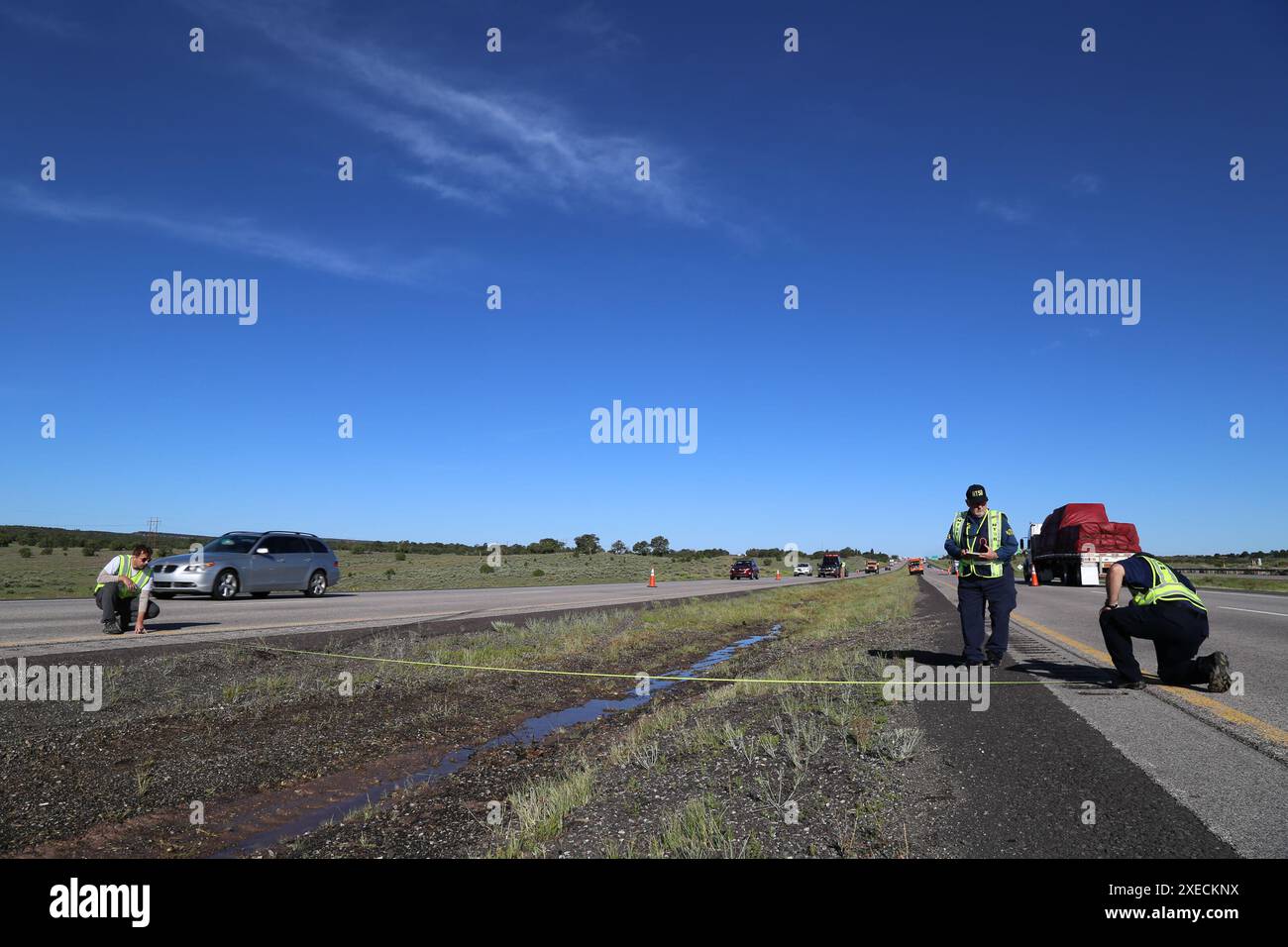 GALLUP, NEW MEXICO (September 2) — NTSB investigators Steve Prouty and ...
