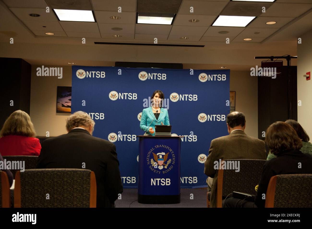 Chairman Hersman briefs media on the activities of the first day of the ...