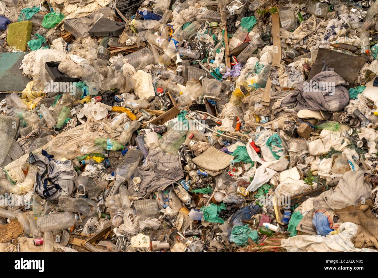 Mountain of Plastic rubbish dumped Stock Photo - Alamy