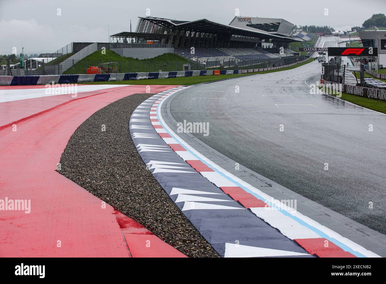 New gravel trap kerb for track limits during the Formula 1 Qatar ...