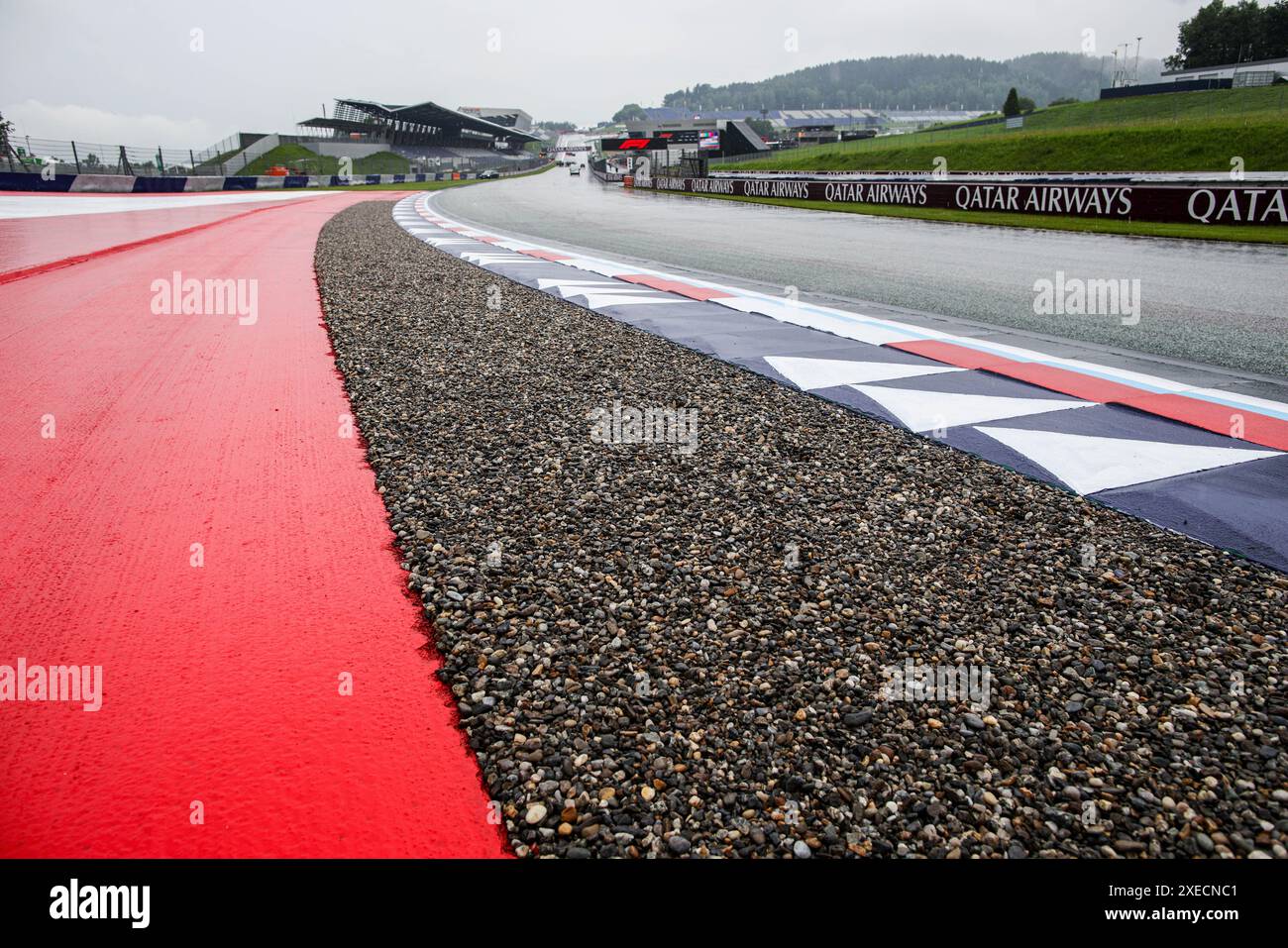 New gravel trap kerb for track limits during the Formula 1 Qatar ...
