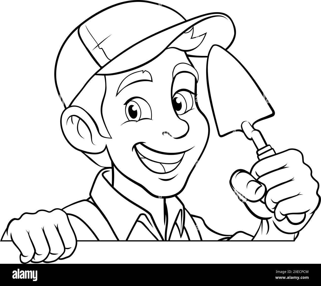 Bricklayer Mascot Tool Mason Construction Mascot Stock Vector Image ...