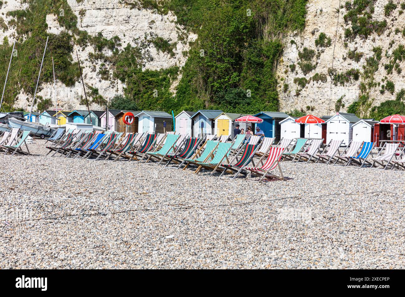 Beer, Devon, UK, England, devon,beer,chalets,beach,beach huts, colorful ...