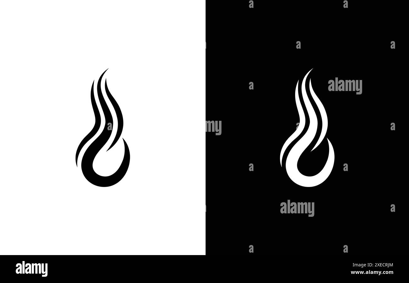 Black Flame Logo Fire Logo Black And White Stock Photos & Images