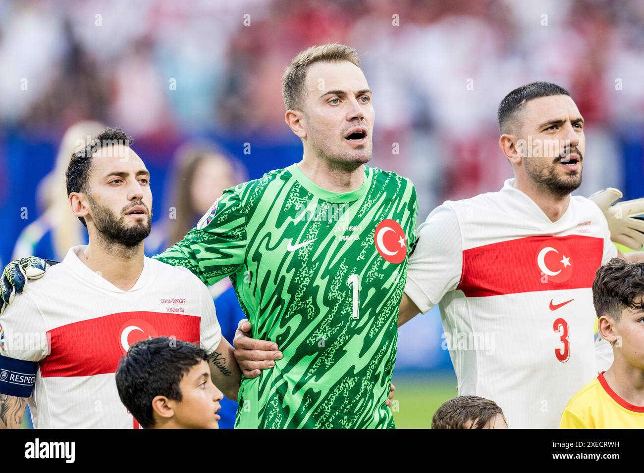 Hamburg, Germany. 26th, June 2024. (L-R) Hakan Calhanoglu, goalkeeper ...