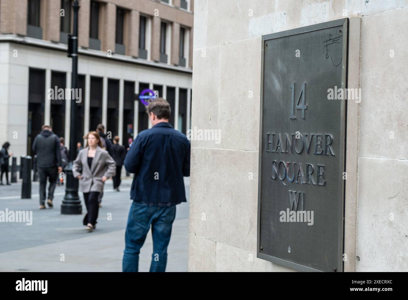 LONDON- JUNE 13, 2024: Bond Street station Elizabeth Line entrance ...