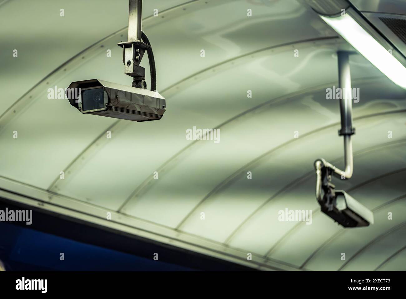 Internal security cameras on city transport network Stock Photo - Alamy