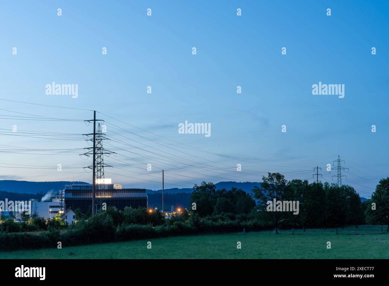Electric pole night sky in hi-res stock photography and images - Alamy