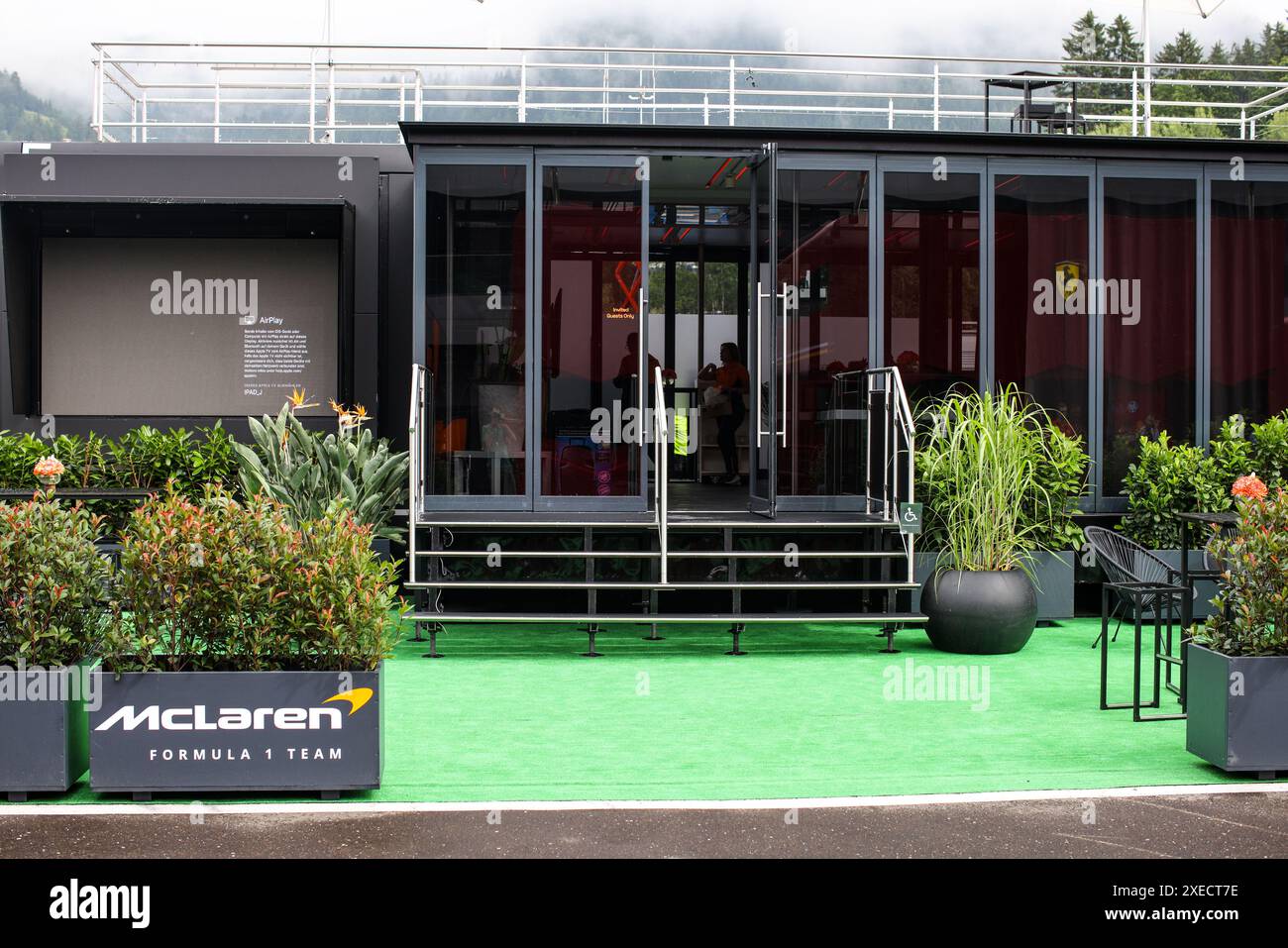 Spielberg, Autriche. 27th June, 2024. McLaren F1 Team paddock motorhome ...