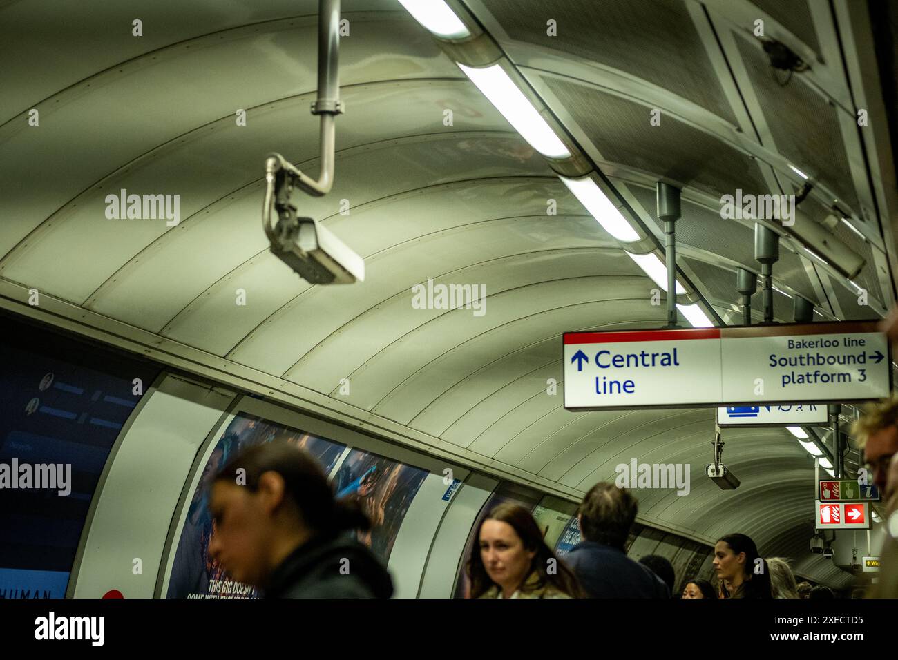 LONDON- JUNE 13, 2024: View of London Underground showing security ...
