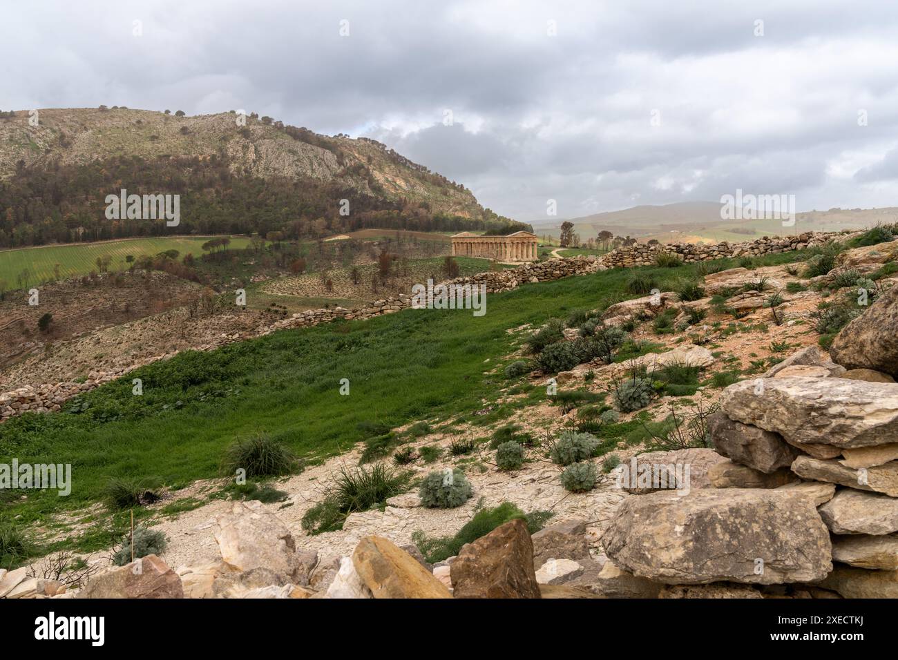 Calatafimi-Segesta, Italy - 4 January, 2024: landscape of Segesta with ...