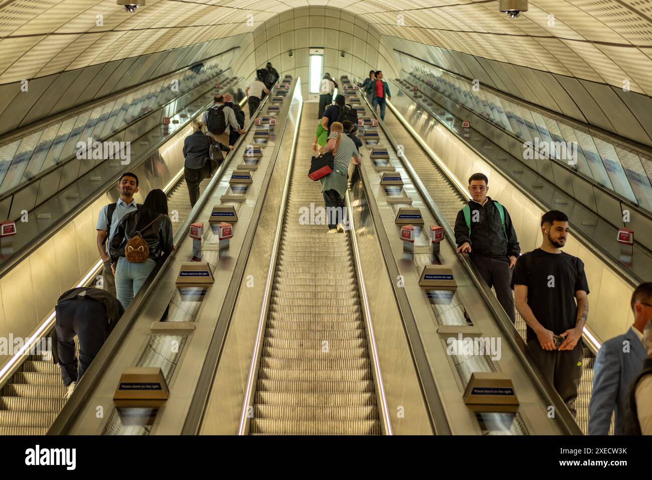 LONDON- JUNE 18, 2024 Interior of Bond Street Underground station with ...