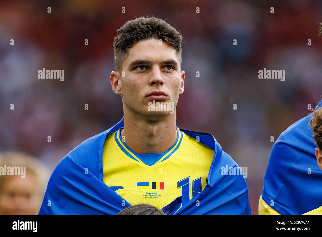 Georgiy Sudakov seen during UEFA Euro 2024 game between national teams ...