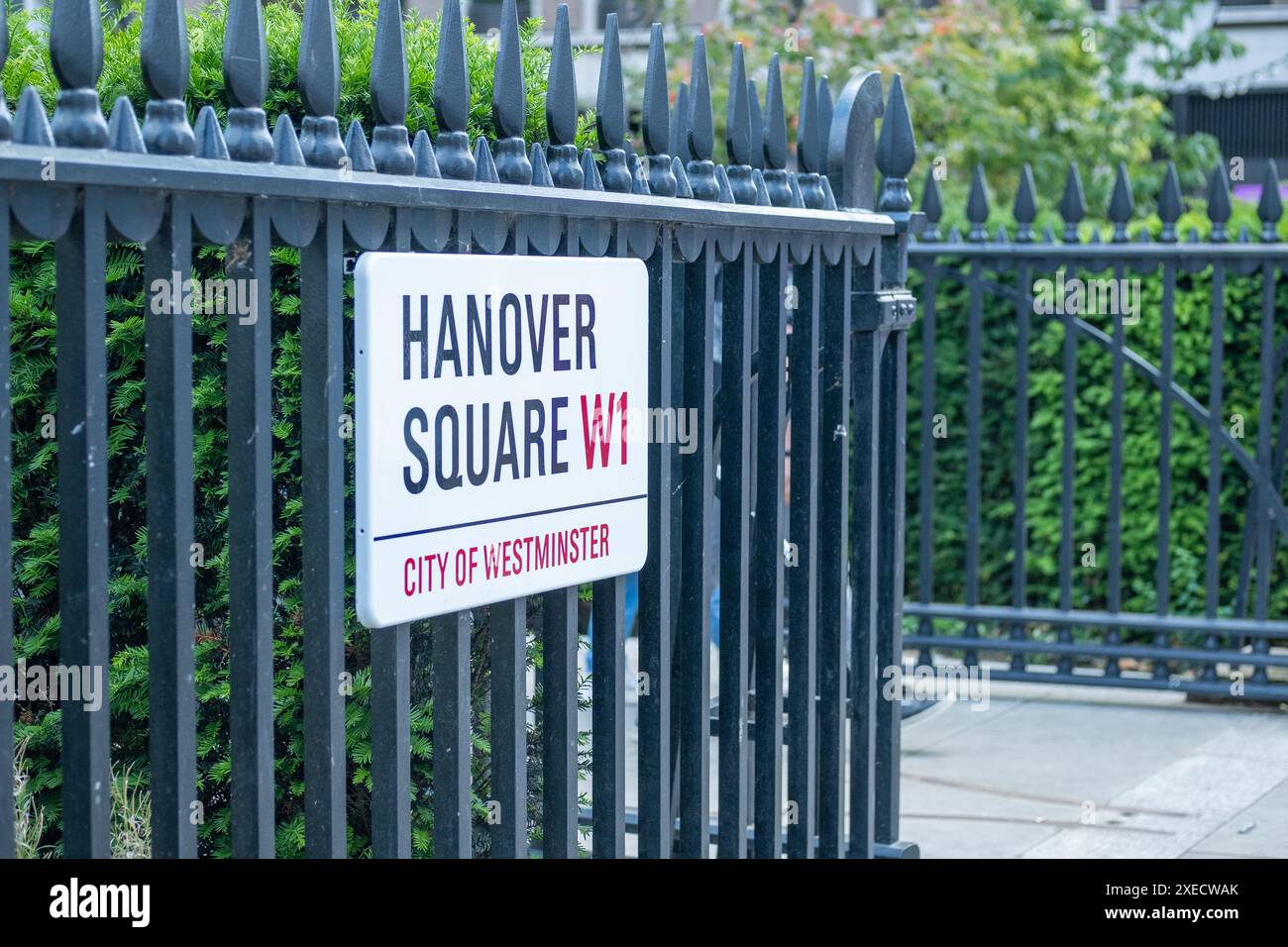 LONDON- JUNE 18, 2024 Hanover Square in Central West London. Close to ...
