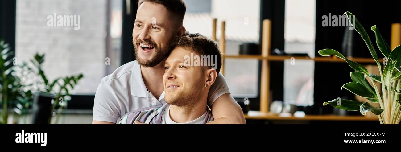 A man giving a heartfelt hug to another man Stock Photo - Alamy