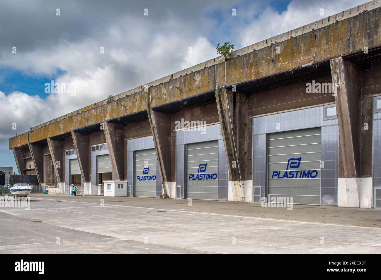 Photo of a historical German submarine base from World War II located ...