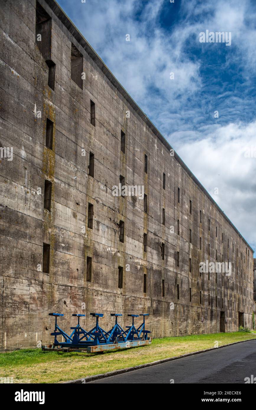 Exterior view of the German submarine base from World War II located in ...