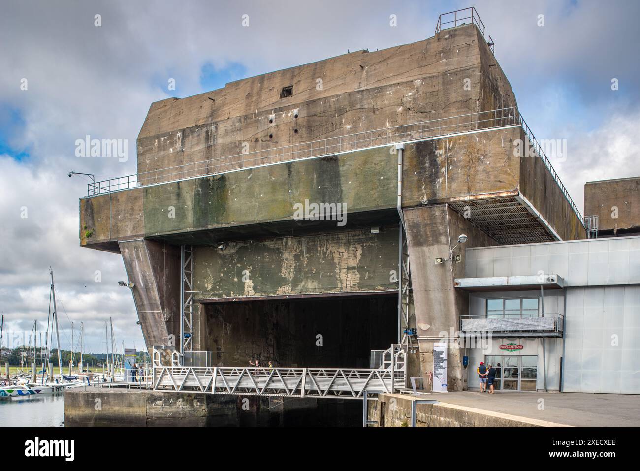 Exterior view of the German submarine base from World War II in Lorient ...