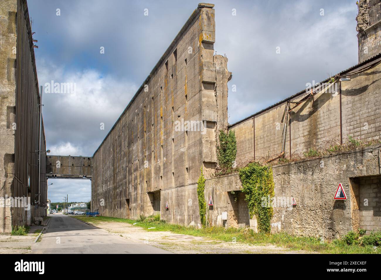 A historic German submarine base from World War II located in Lorient ...