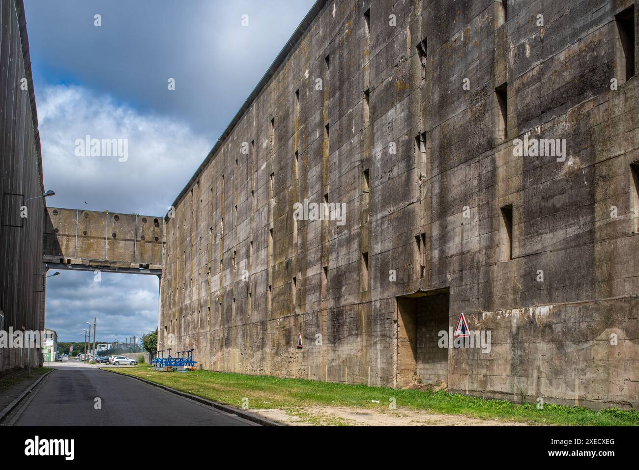 Exterior view of the German submarine base from World War II located in ...