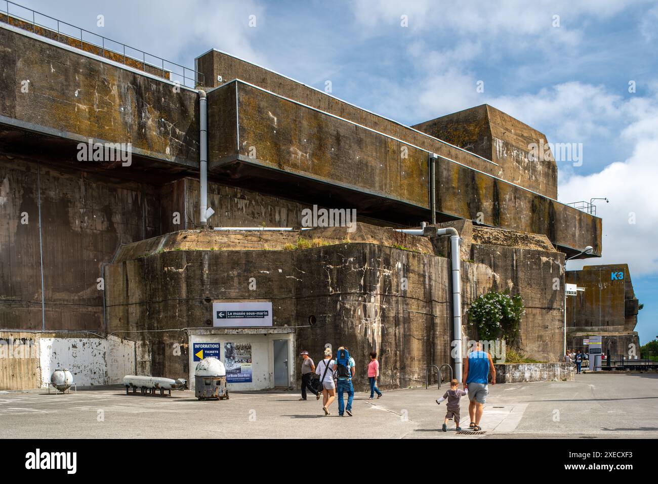 A WWII German submarine base in Lorient, Brittany, France. Historical ...