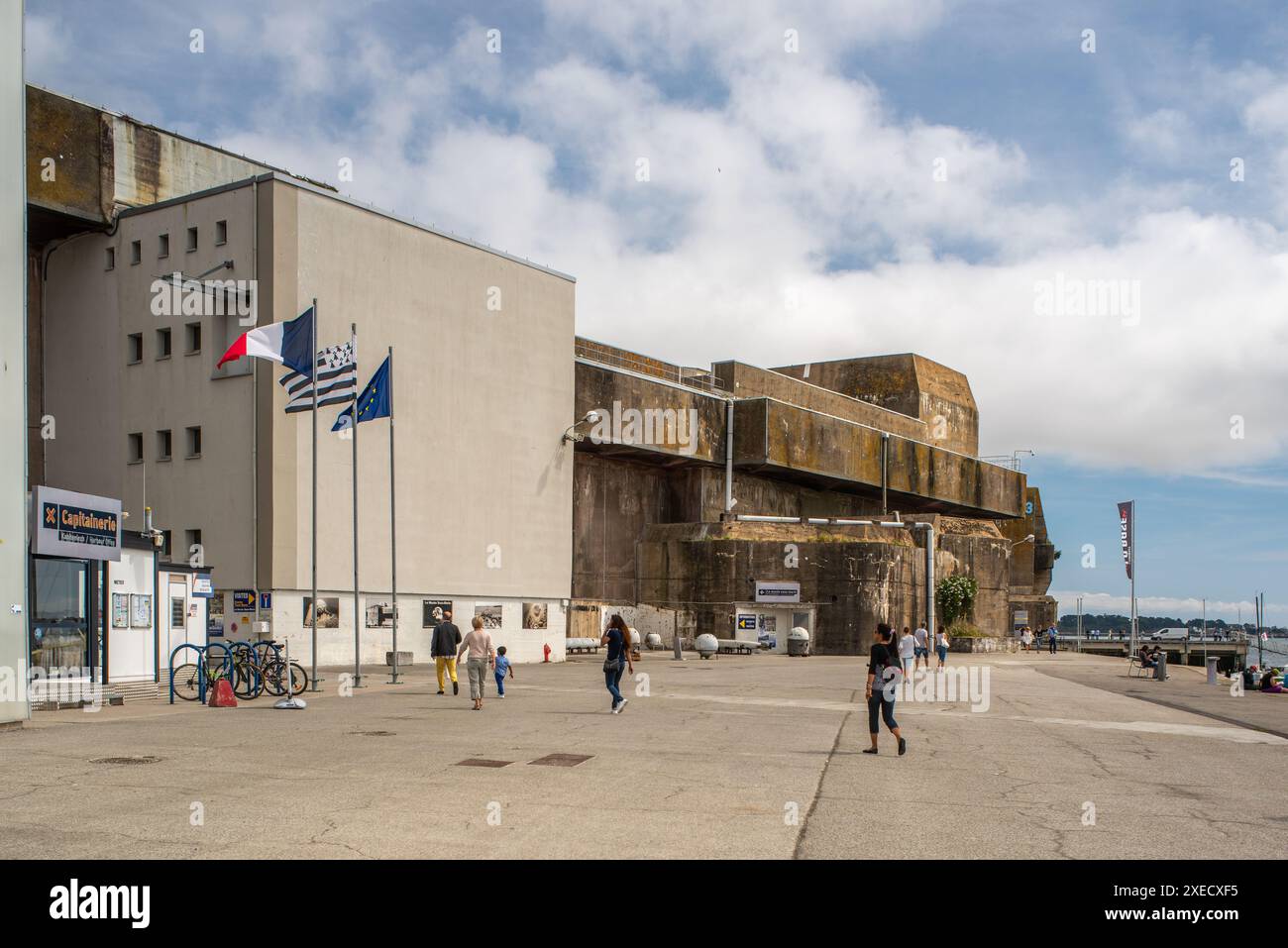 Historical WWII German submarine base located in Lorient, Brittany ...