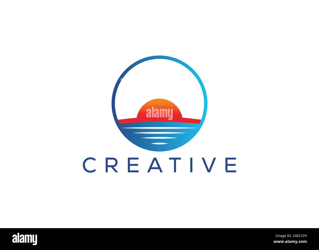 Minimal and professional horizon logo design template Stock Vector ...