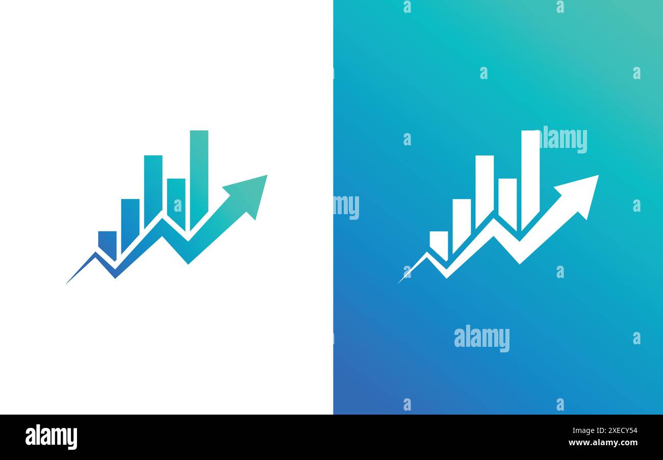 Minimalist professional business graph logo design vector template ...