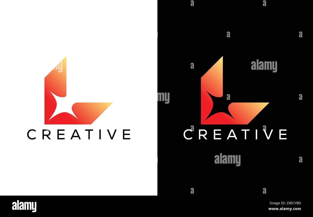 Minimalist professional letter L spark logo design template. Letter L ...